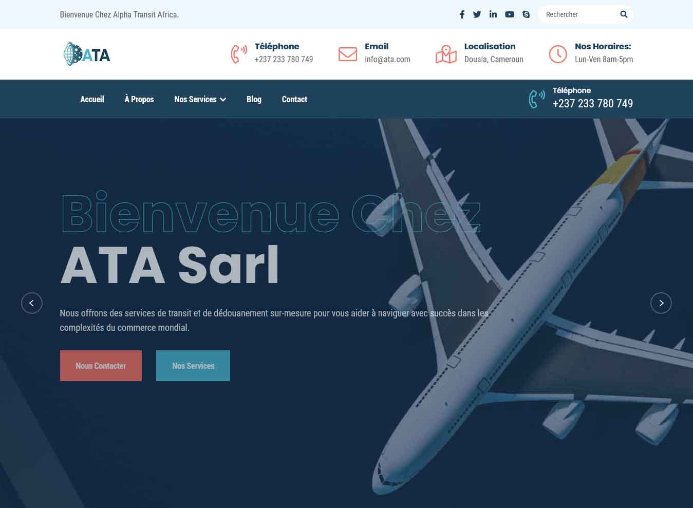 Ata : Création site d'import et export